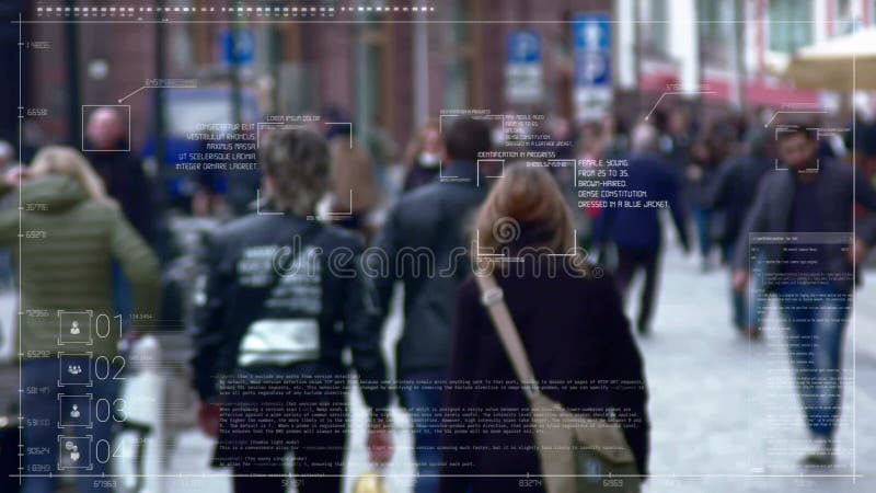 Identifying and Tracking Identity in a Crowd Stock Video - Video of ...