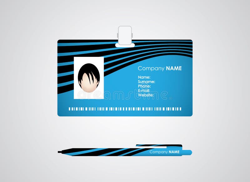 Körkort Med Kvinnligt Foto. Dokumentmall För Identitetskort Eller Id ...