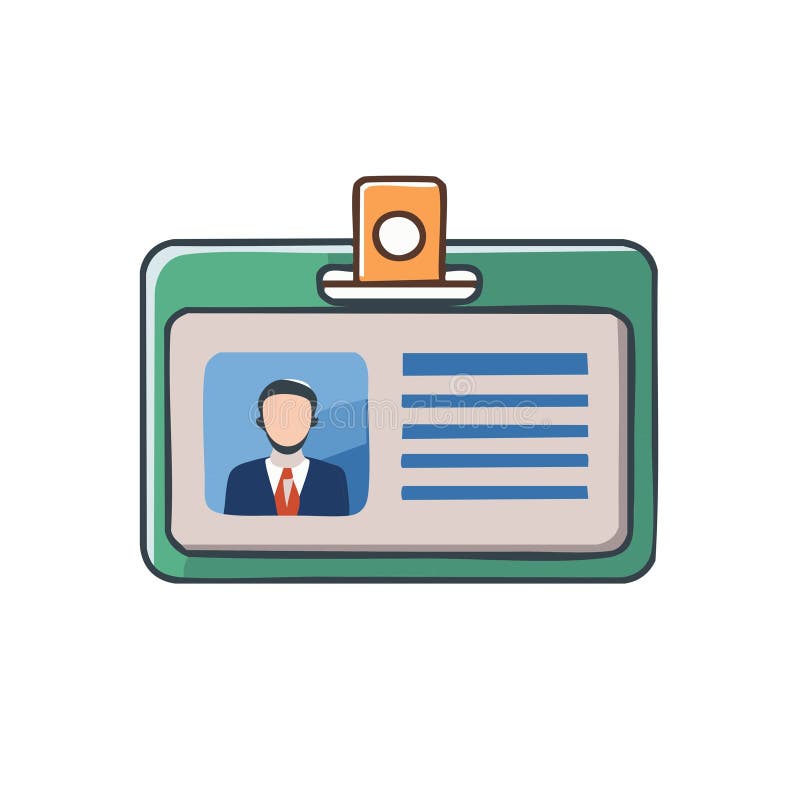Identity Badge Employee Pass for Identification with Picture and ...