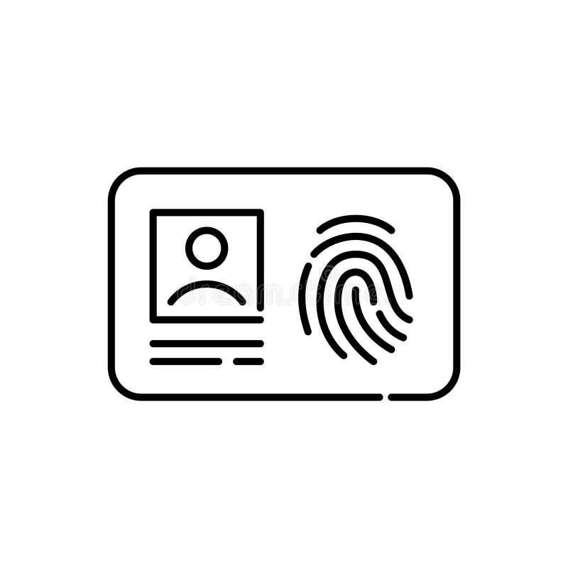 Access Id Card with Biometric Data. Fingerprint and Id Badge Stock ...