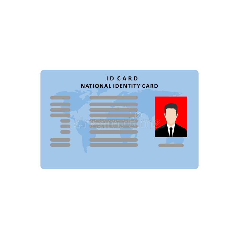 Identity Card Flat Design Vector Illustration. the Idea of Personal ...