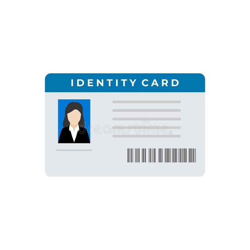 Identity Card Flat Design Vector Illustration. the Idea of Personal ...