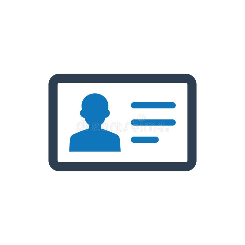 Identity Card, Personal Identification Person, Id Pass User Vector Icon ...