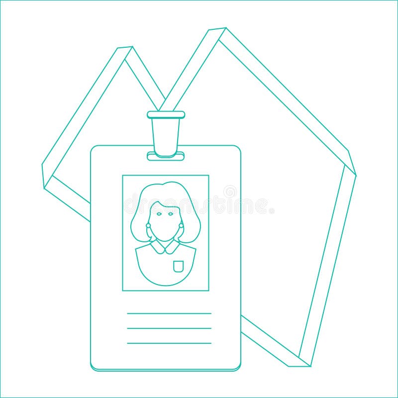 Identity Card of the Person, Badge, Identification Card. Flat Design ...
