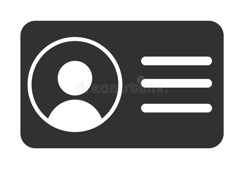 Identity Card, Personal Identification Person, Id Pass User Vector Icon ...