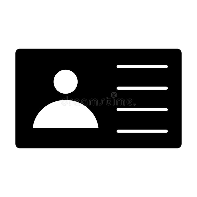 Identity Card Thin Line Icon. Id Badge Vector Illustration Isolated on ...
