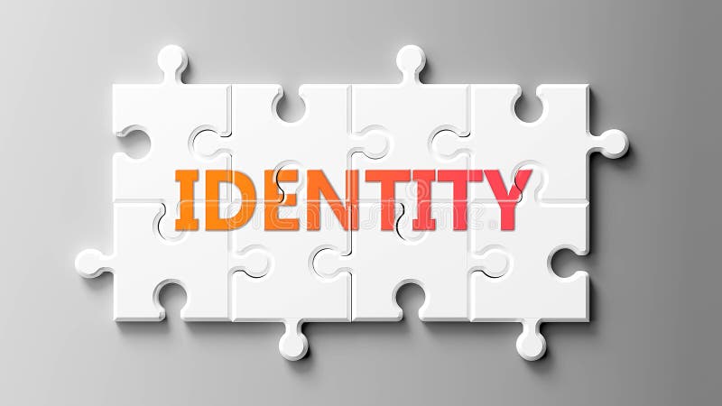 Identity Complex Like a Puzzle - Pictured As Word Identity on a Puzzle ...