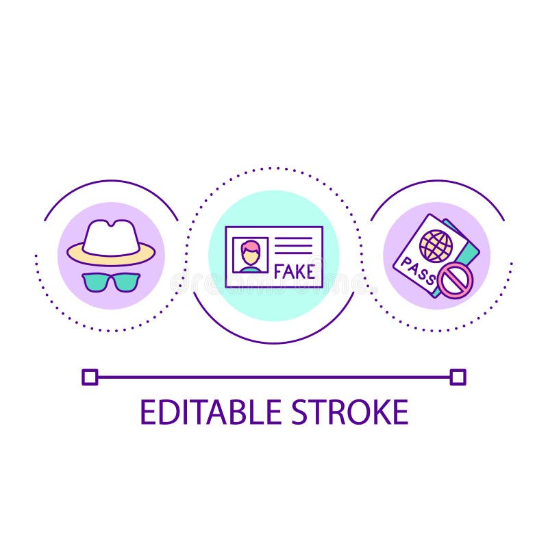 Identity Document Forgery Loop Concept Icon Stock Vector - Illustration ...
