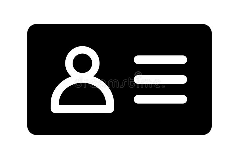 Identity document icon stock vector. Illustration of card - 304277351