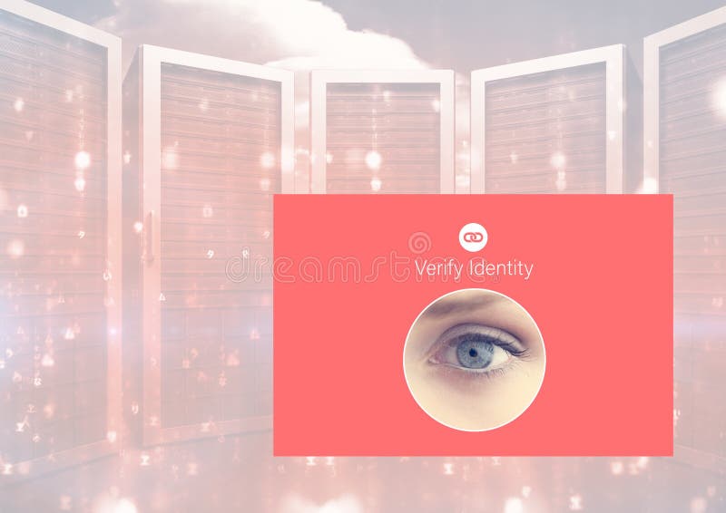 Identity Eye Verify App Interface Stock Image - Image of connection ...