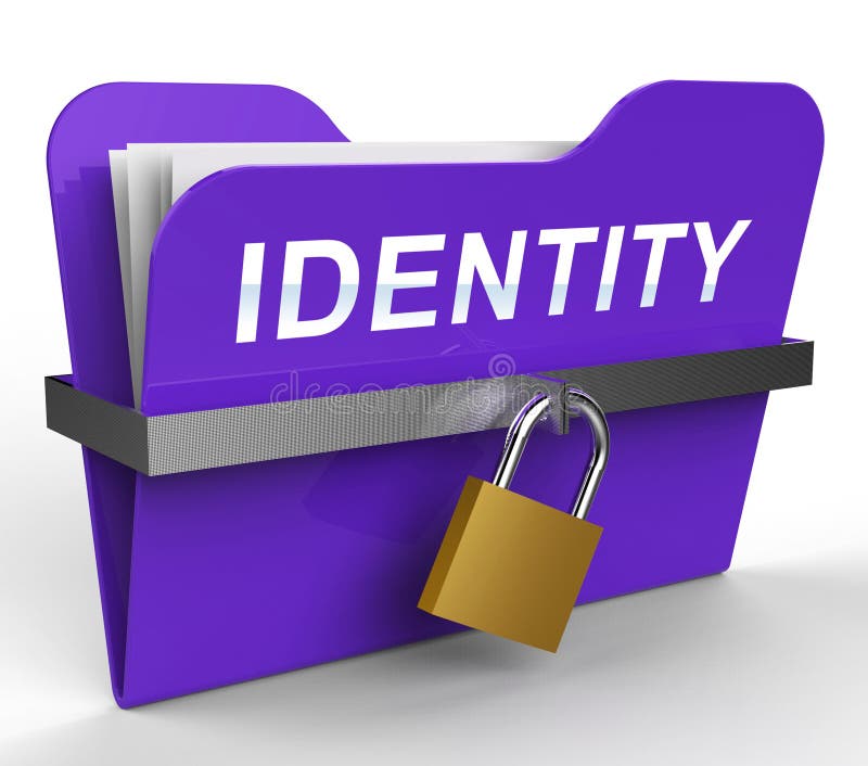 Identity File Shows Personal Folder 3d Rendering Stock Illustration ...