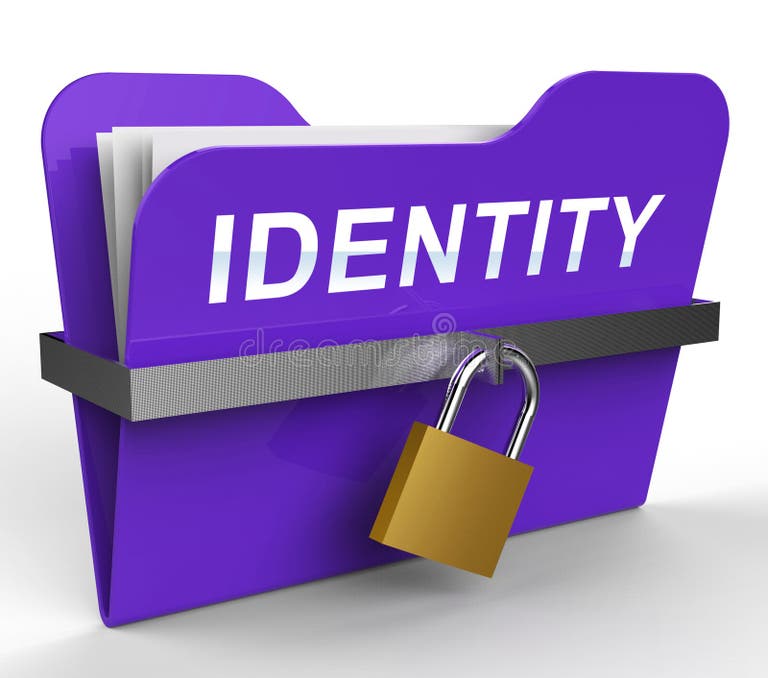 Identity File Shows Personal Folder 3d Rendering Stock Illustration ...