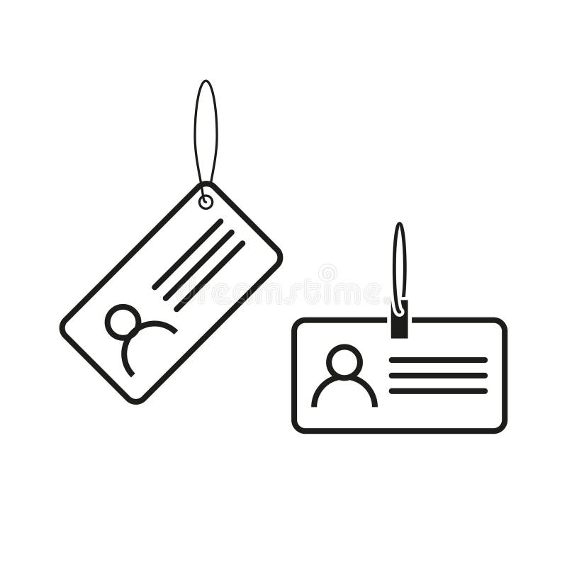 Identity Icon. Badge Icon. Vector Illustration. EPS 10 Stock Vector ...