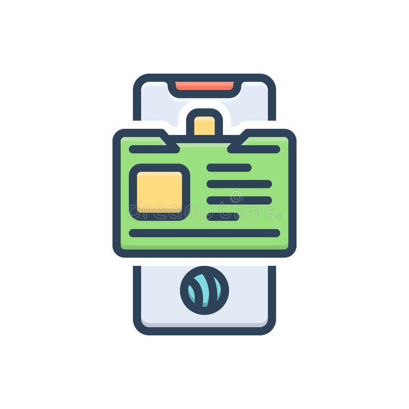 Color Illustration Icon for Identity, Id Proof and Card Stock Vector ...