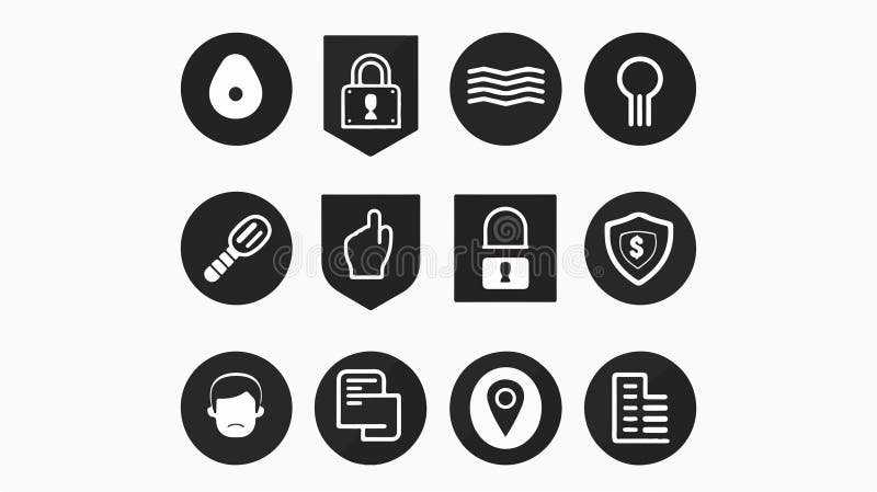 Professional Identity Icon Set for Visual Identity Designers Stock ...