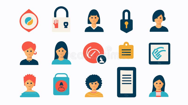 Professional Identity Icon Set for Visual Identity Designers Stock ...