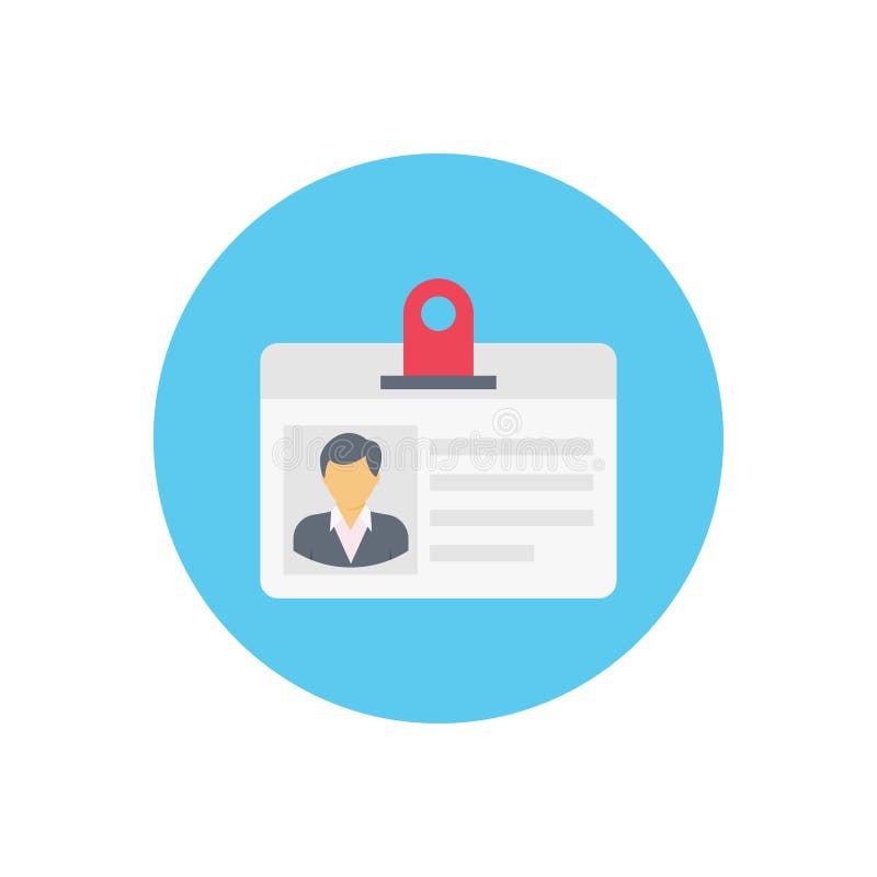 Identity flat color icon stock vector. Illustration of symbol - 193678381