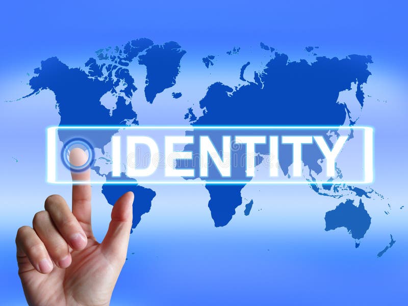 Identity Map Represents Worldwide or Stock Illustration - Illustration ...