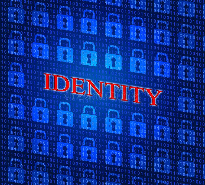 Identity Online Means World Wide Web and Www Stock Illustration ...