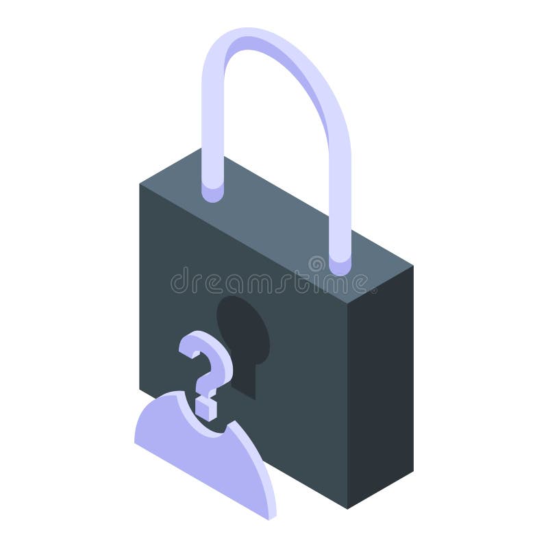 Identity Padlock Icon Isometric Vector. Information Lock Stock Vector ...