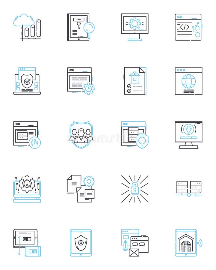 Identity Protection Linear Icons Set. Encryption, Passwords, Biometrics ... Identity Protection Linear Icons Set. Encryption, Passwords, Biometrics ...