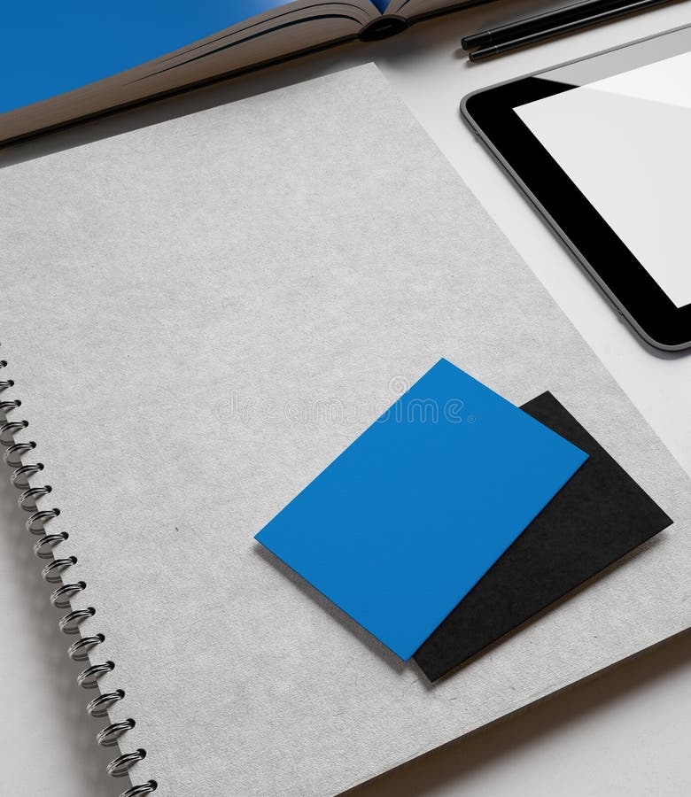 Identity Set with Blue Elements Stock Image - Image of cardboard ...