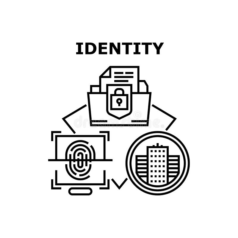 Identity System Vector Concept Black Illustration Stock Vector ...