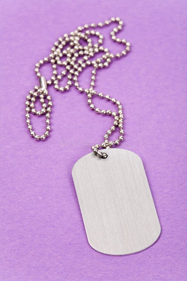 Identity tag with chain stock image. Image of identification - 5113185