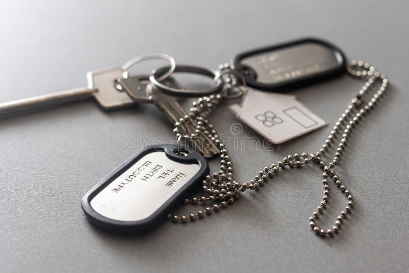 Identity Tag or Dog Tag Key Stock Image - Image of army, navy: 269584121