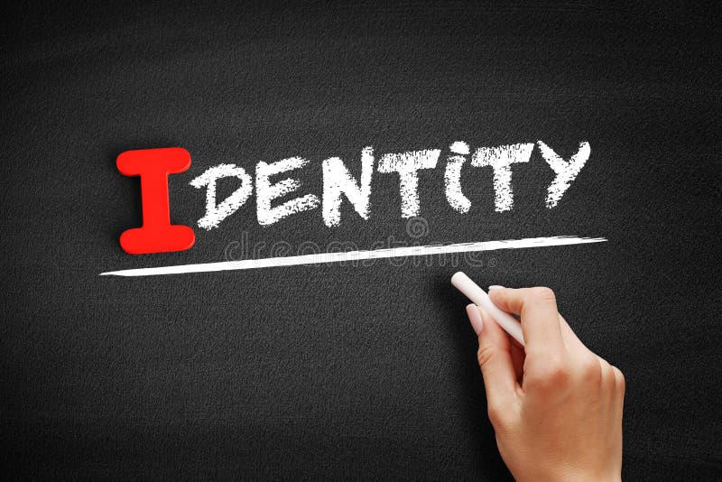 Identity Text on Blackboard Stock Photo - Image of business, market ...