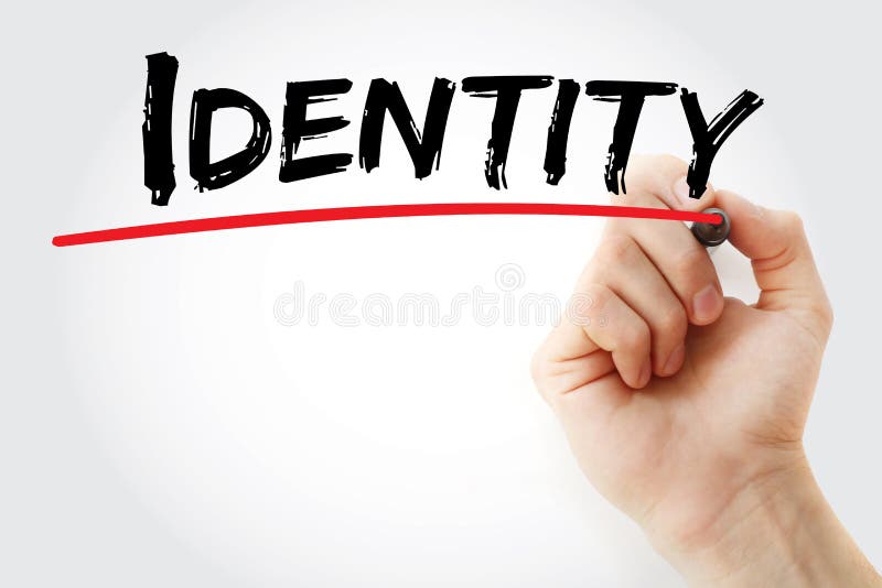 Identity Text with Marker, Business Concept Stock Photo - Image of ...