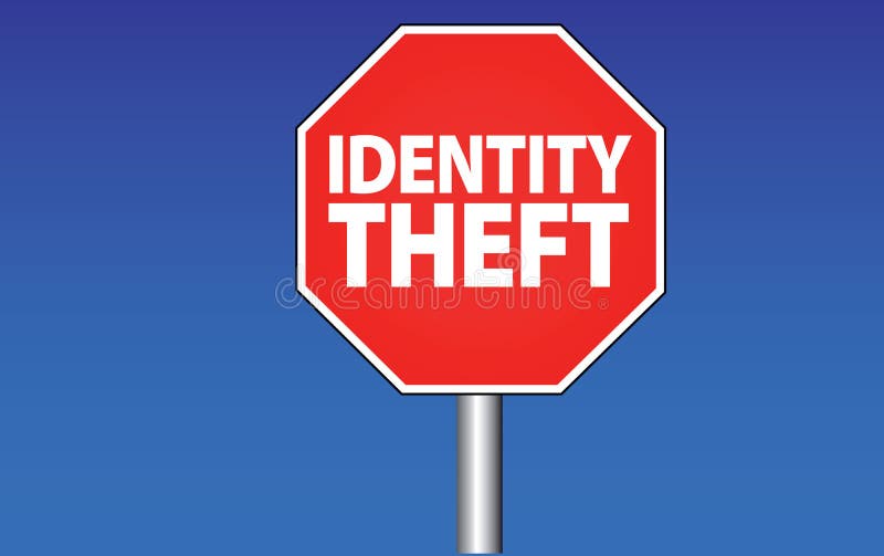 No Entry Fraud Identity Theft Symbol Stock Illustration - Illustration ...