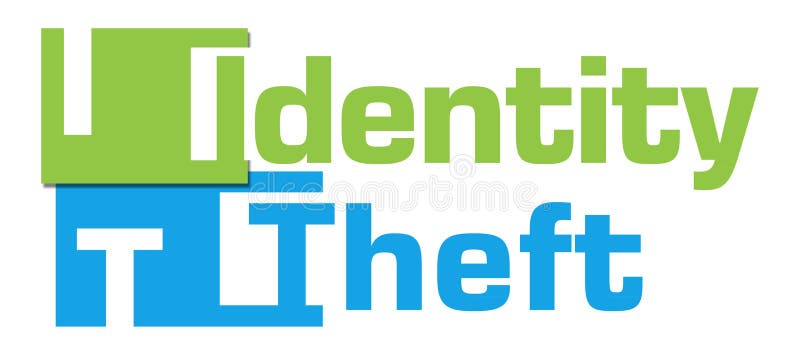 Identity Theft Blue Squares Stripes Stock Illustration - Illustration ...
