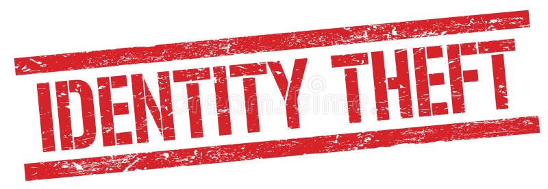 IDENTITY THEFT Text on Red Grungy Rectangle Stamp Stock Illustration ...