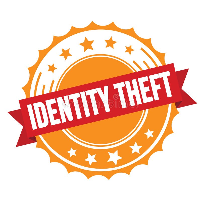IDENTITY THEFT Text Written on Red Grungy Round Stamp Stock ...