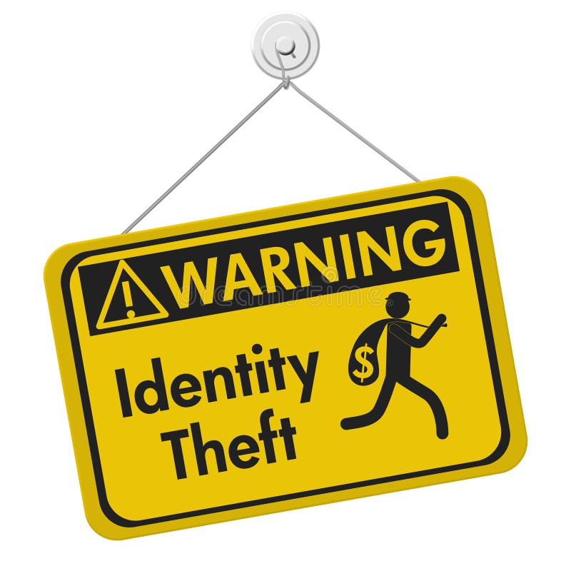 Identity Theft Warning Sign on Keyboard Stock Image - Image of scam ...