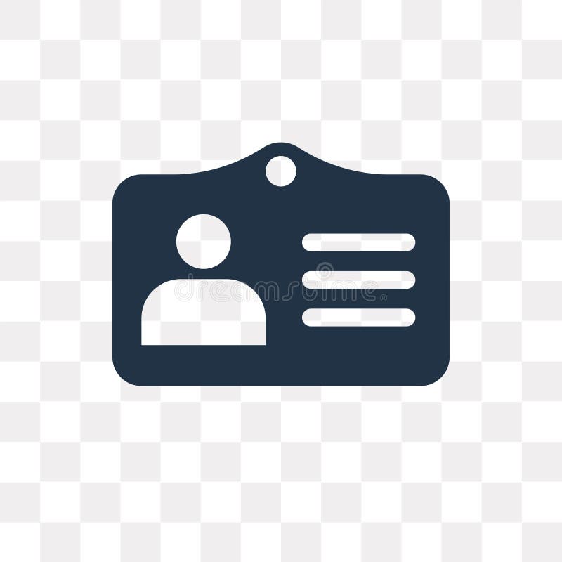 Identity Vector Icon Isolated on Transparent Background, Identity ...