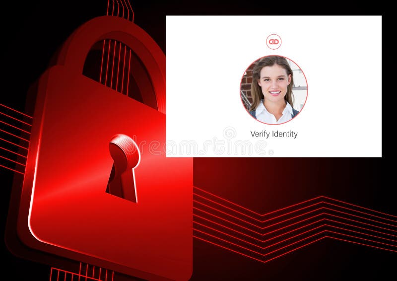 Identity Verify Security App Interface Stock Photo - Image of computer ...