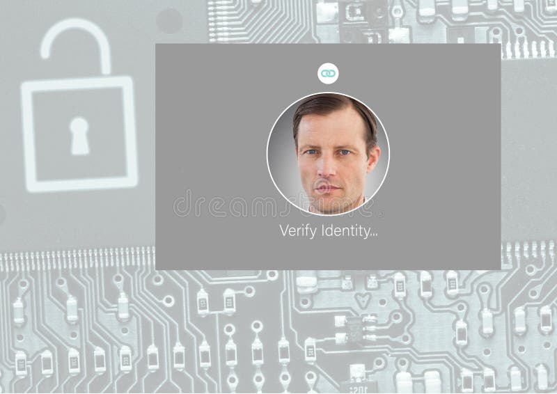 Identity Verify Security App Interface Stock Photo - Image of component ...