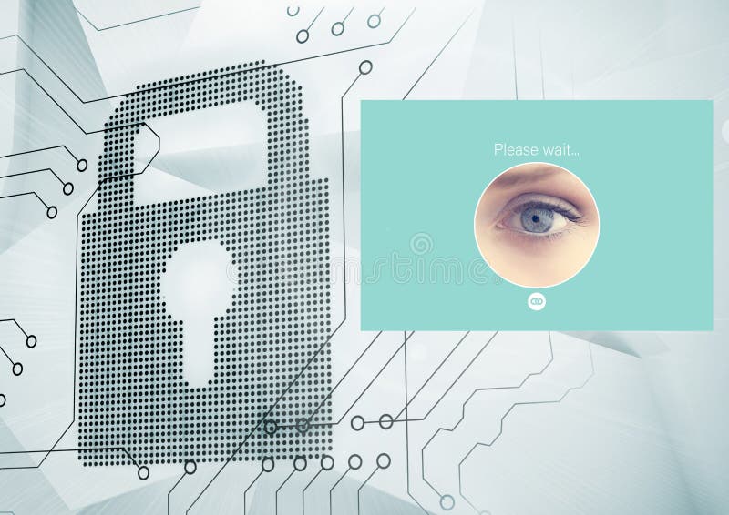 Identity Verify Security App Interface Stock Image - Image of green ...