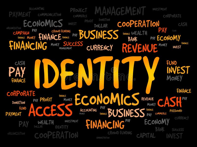 Identity word cloud stock illustration. Illustration of marketing ...