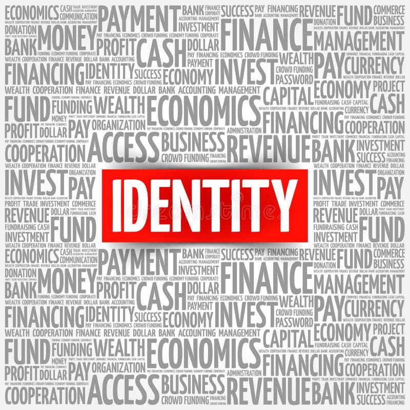Identity word cloud stock illustration. Illustration of publicity ...