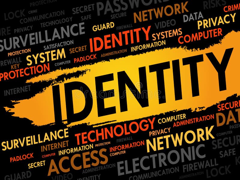 Identity word cloud stock illustration. Illustration of marketing ...