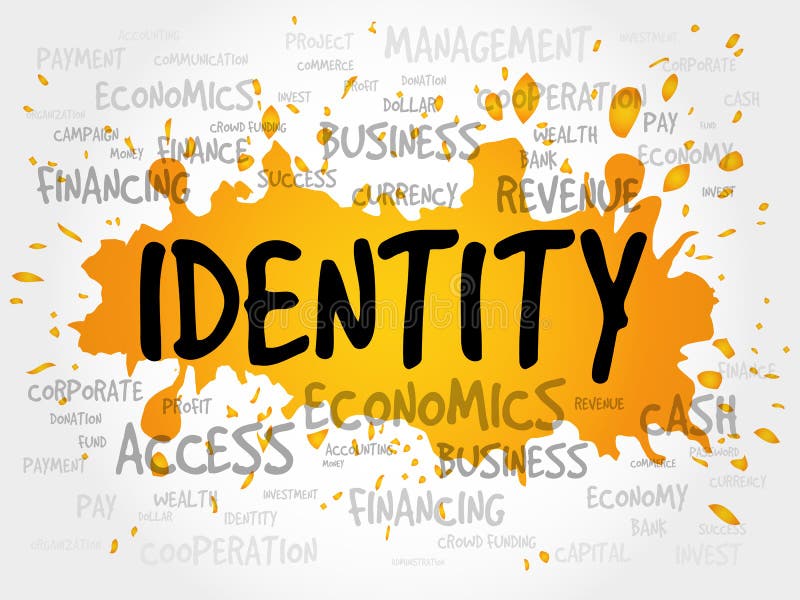 IDENTITY Word Cloud Collage Stock Illustration - Illustration of ...