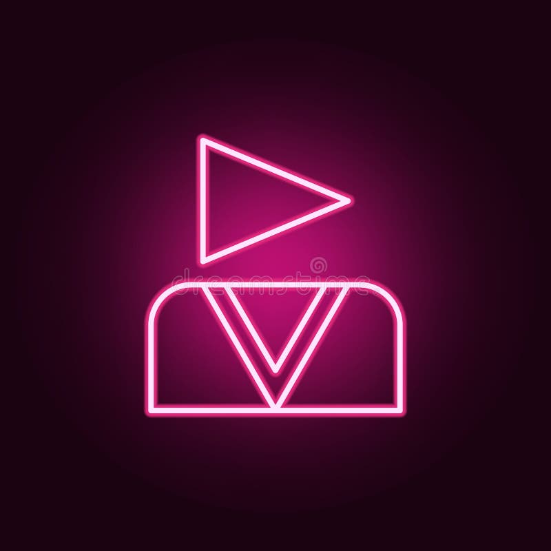 Ideo Blogger Neon Icon. Elements of Online and Web Set Stock ...