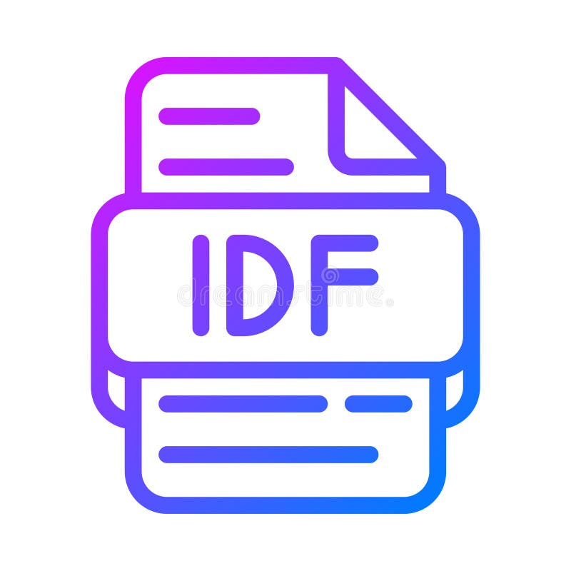 Idf Document Format File Type Icon. Database Gradient Icons for Digital ...