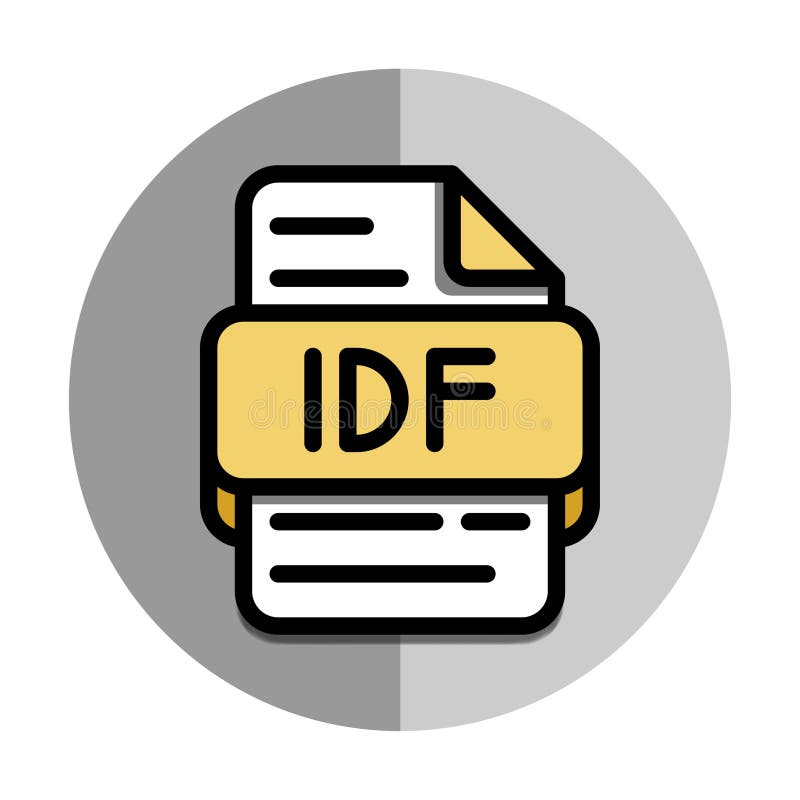 Idf File Icon Flat Style Document Format Symbol Icons. with a Round ...