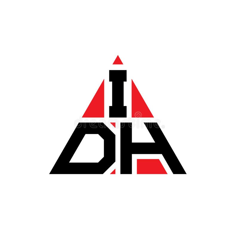 IDH Triangle Letter Logo Design with Triangle Shape. IDH Triangle Logo ...