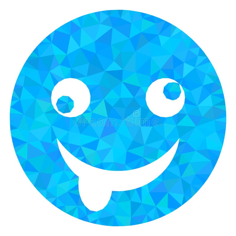 Idiot Smiley Triangle Lowpoly Flat Icon Stock Vector - Illustration of ...