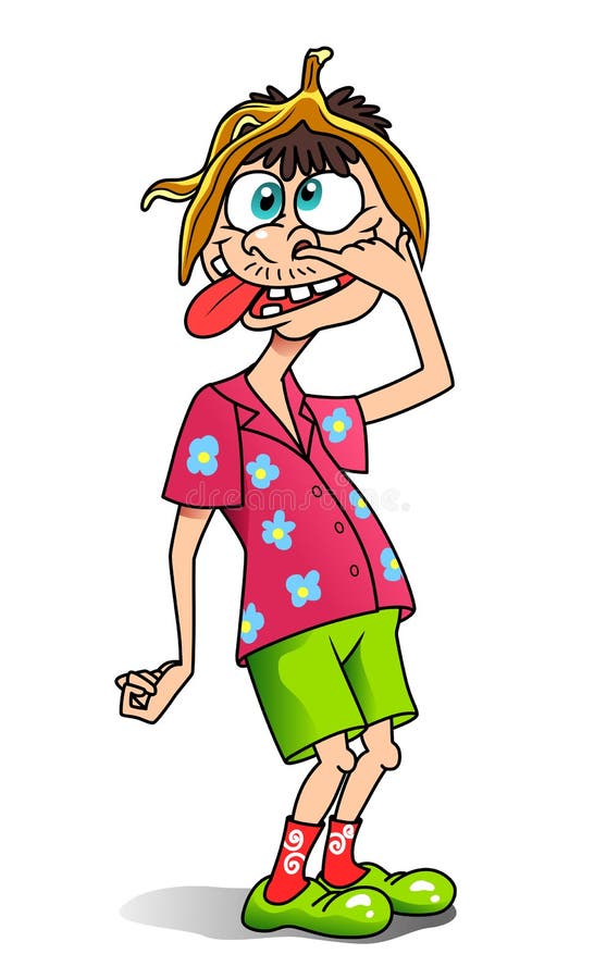 Idiota ilustración del vector. Ilustración de historieta - 49017022